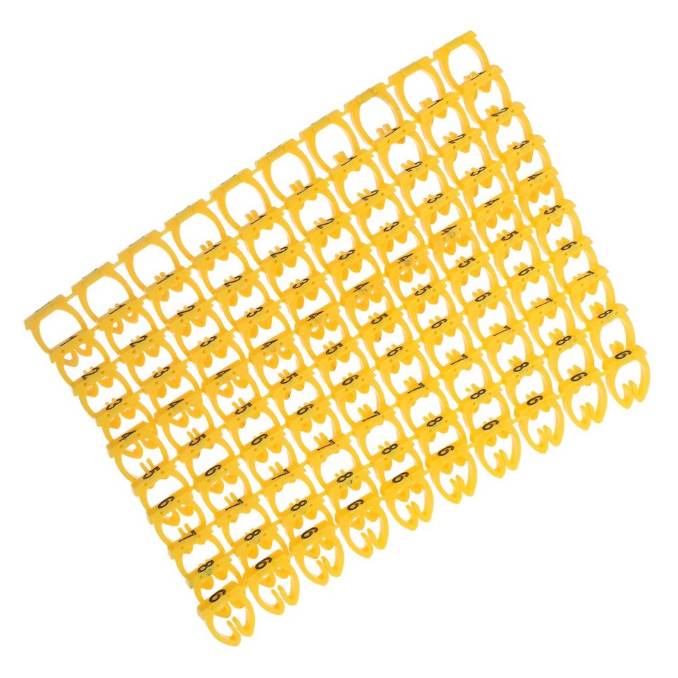 100PCS Colorful Clip on Wire Markers - 0-9 Wire Number Labels - Cable ...