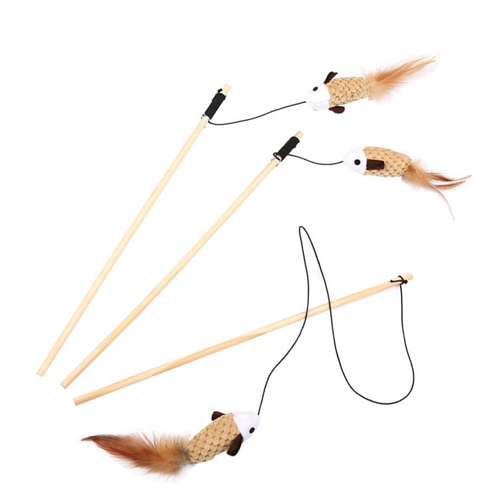 3pcs Cat Plush Fish Toy Funny Rope Fish Interactive Toy for Pet Animal ...