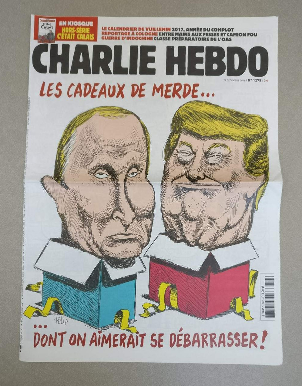 DONALD TRUMP & VLADIMIR PUTIN !!! CHARLIE HEBDO 1275 rare 28 December ...