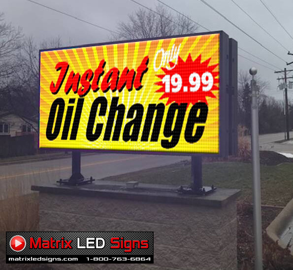 LED Sign Outdoor Full Color 2 Sided LED Programmable Message Digital ...