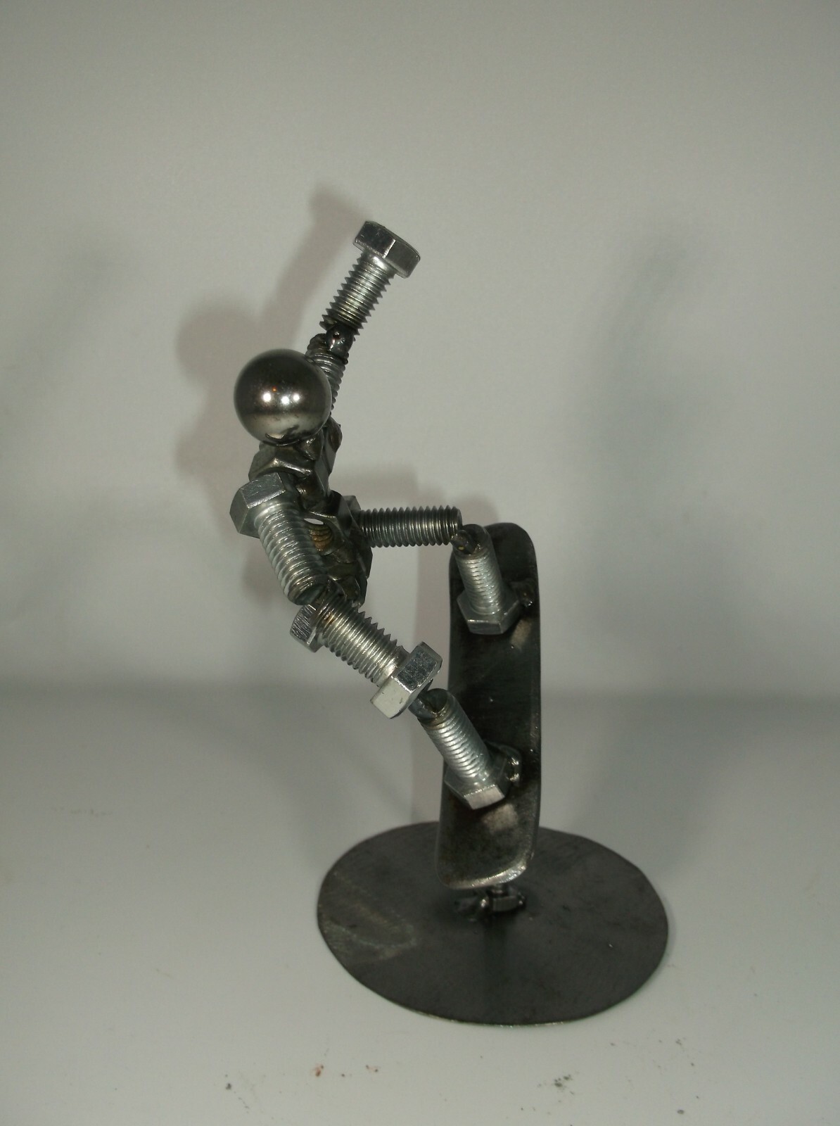 Snow Boarder Metal Bolt Figurine, Miniature Figurine, Welded Metal Art ...
