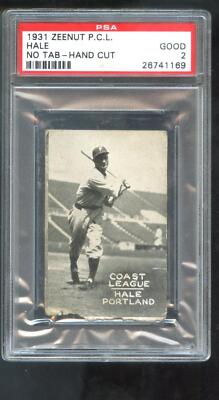 1931 Zeenut Sammy Hale PSA 2 Graded Baseball Card Pacific Coast League ...