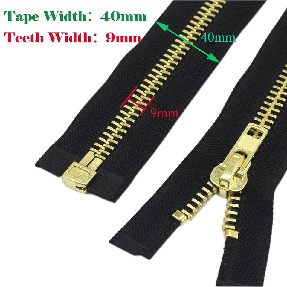 #10 29 Inch Brass Separating Jacket Zipper Right Handed Heavy Duty ...