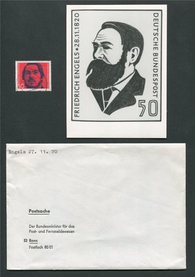BRD FOTO-ESSAY 1970 657 FRIEDRICH ENGELS PHOTO-ESSAY DRAFT RARE!! e112 ...