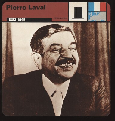 Pierre Laval Edito Service Card Second World War II Person | eBay