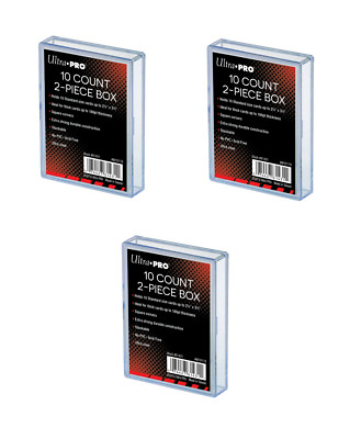 (3 Boxes) Ultra Pro 2 Piece Plastic Card Storage Box (10 Ct Size ...