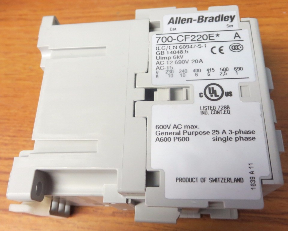 Allen Bradley 700-CF220E Contactor 24VDC Coil | eBay