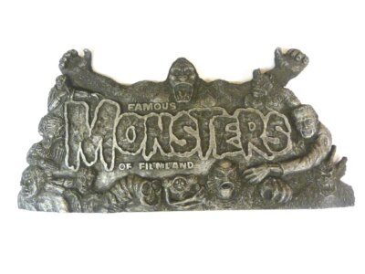 Famous Monsters of Filmland Resin Plaque silver Universal Monsters | eBay