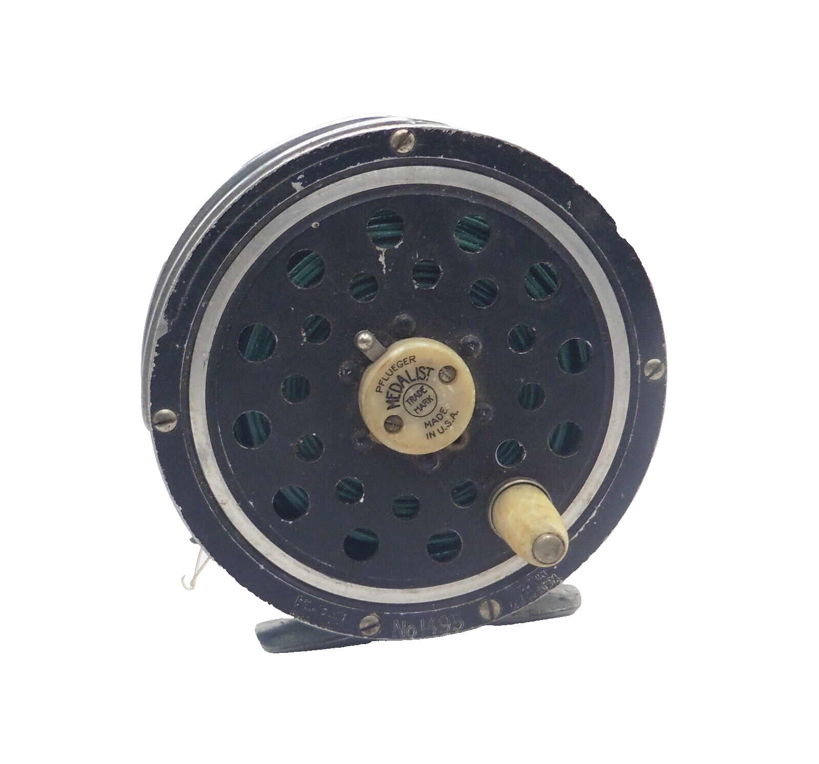 Vintage Pflueger Medalist 1495 Fly Reel Diamolite Line Guard Akrono USA ...