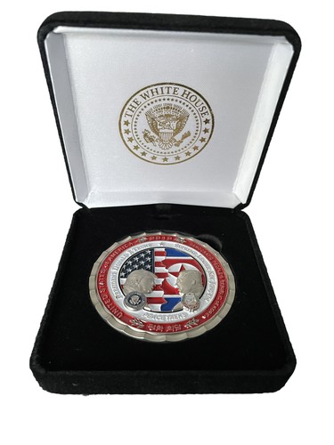 President Donald Trump Kim Jong Un Korea Peace Summit Challenge Coin ...