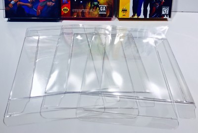 10 SEGA GENESIS / MASTER / 32X Box Protectors Clear Display Cases CIB ...