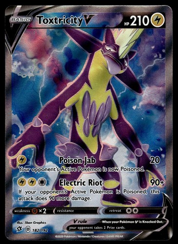 Toxtricity V (Full Art) 182/192 SWSH02: Rebel Clash Pokemon | eBay