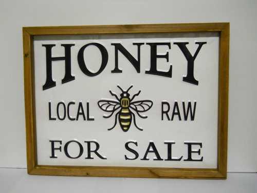 Vintage-Style Local Raw Honey For Sale Sign Hanna's Handiworks 16" x 12 ...