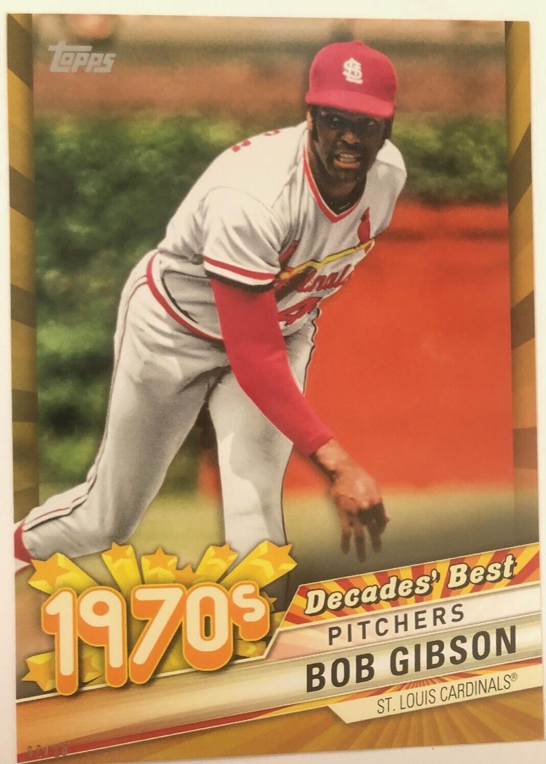 2020 Topps - Decades Best Pitchers Bob Gibson #DB-31 Red /10 for sale ...