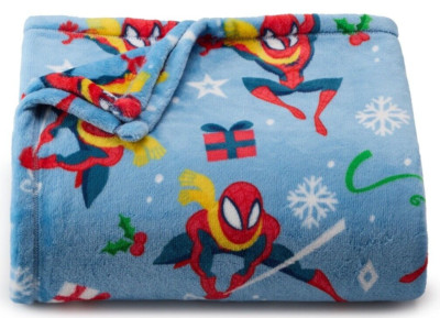 SPIDERMAN SNOWFLAKE Winter Christmas Holiday 5x6' THROW BLANKET The Big ...