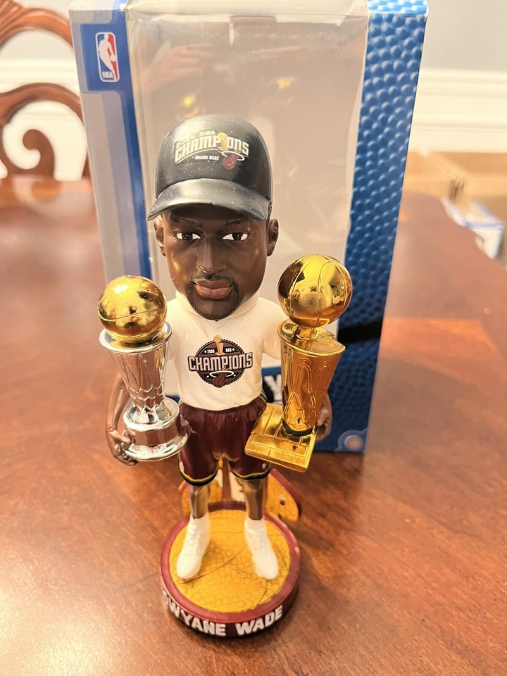 Dwyane Wade Miami Heat Legend Finals Champion & MVP Trophy Bobblehead ...