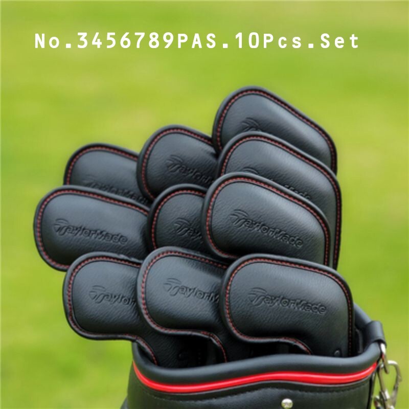 10Pcs TaylorMade Golf Club Iron Head Covers Magnetic Embossed Black 3 ...