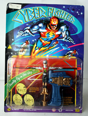 RARE VINTAGE 1995 CYBER FIGHTER FLYING SPACEMAN FIGURE CHAP MEI NEW ...