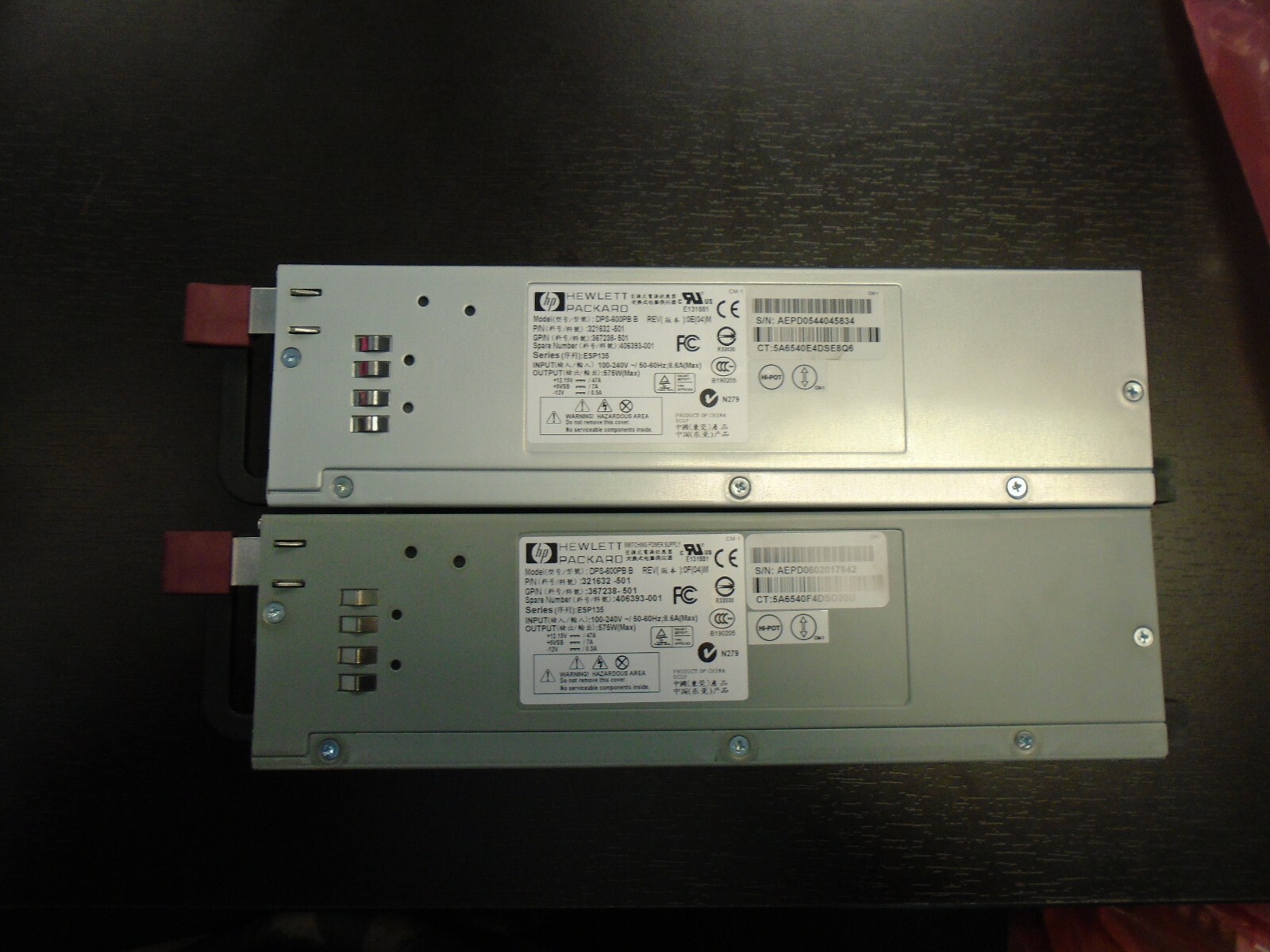 Lot of 2 HP Power Supply 575W max DPS-600PB B / 321632-501 | eBay