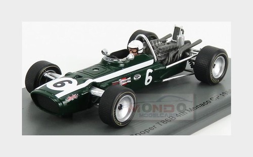 1:43 Spark Cooper F1 T86B #6 Monaco Gp 1968 L.Scarfiotti Green S6983 ...