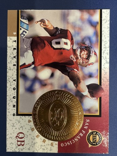 1997 Pinnacle STEVE YOUNG #6 Mint Bronze Coin and Team Logo Card: SF 49 ...