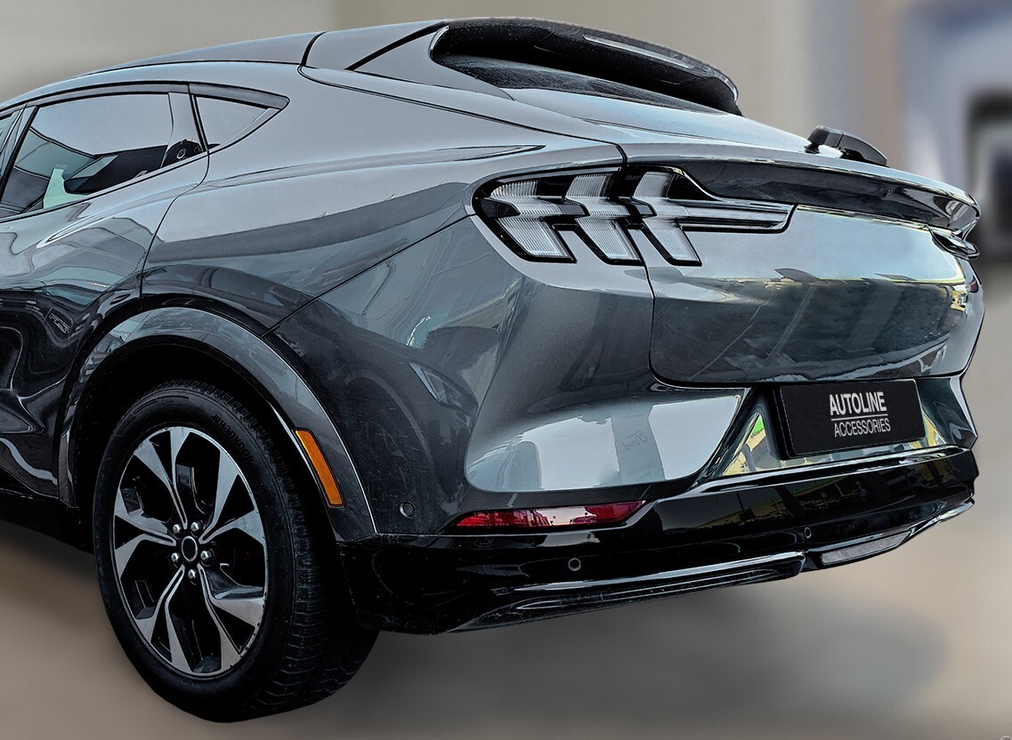 Lux Rear Bumper Protector Guard (Satin Silver) For Ford Mustang Mach-E ...