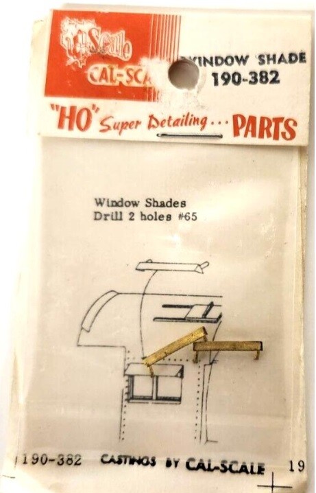 Cal Scale 190-382 HO Scale Window Shades Brass Part | eBay