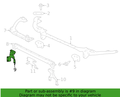 OEM JAGUAR XF RIGHT RADIATOR SUPPORT BRACKET T2H49549 GENUINE | eBay