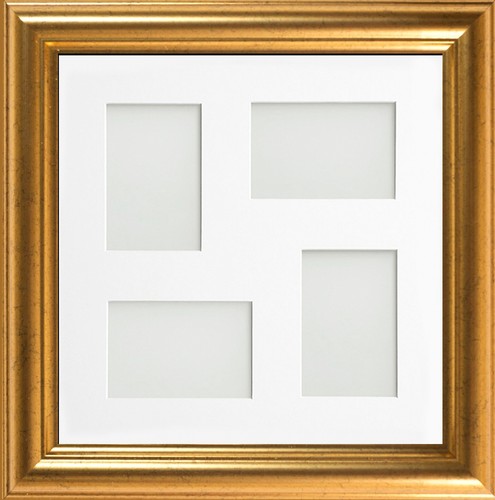 Multiple Photo Picture Frames Eldridge Gold With Multi Aperture Collage ...
