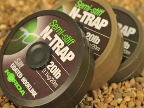 Korda N-Trap Semi Stiff Coated Braid - All Breaking Strains & Colours ...