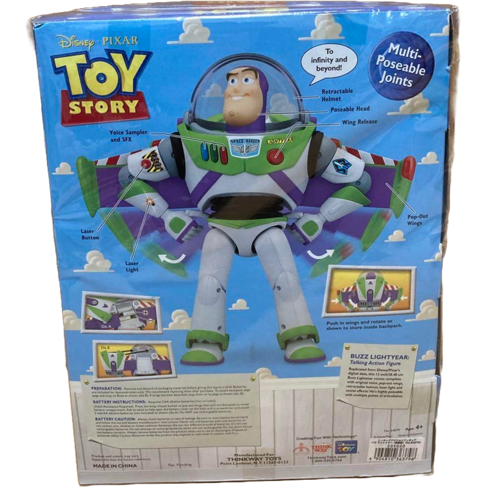 Toy Story Buzz Lightyear and Woody Talking Action Figure Thinkway Toys ...