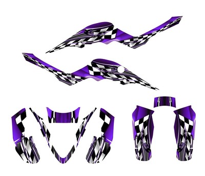 APEX Pro Shark MXR 70 90 graphics sticker kit NO2500 Purple FREE Custom ...