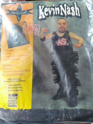 Rare Wcw Wrestling Kevin Nash Childs M Costume Mask Shirt Vest Pants ...