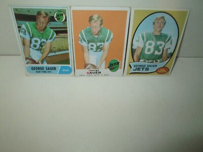 LOT OF 3 GEORGE SAUER 1960s cards #13 231 176 Vintage Longhorns NEW ...