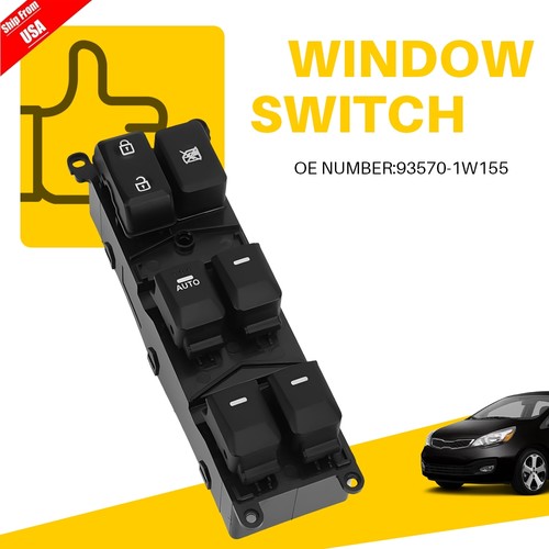 OE#93570-1W155 Master Power Window Switch Left Driver Side for 2012 ...
