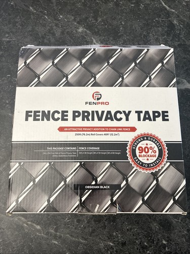 Fenpro Chain Link Fence Privacy Slats Tape, Obsidian Black | eBay