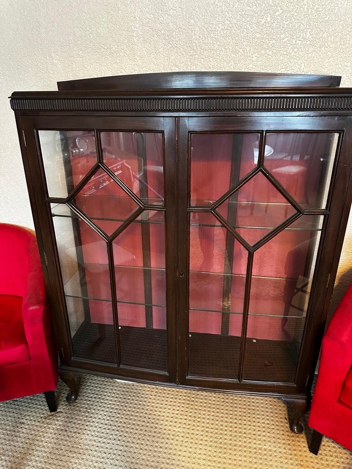 Edwardian Mahogany Display Cabinet Antique Est Late 1800 - Early 1900 ...