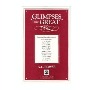 GLIMPSES OF THE GREAT By A. L. Rowse - Hardcover **Mint Condition ...