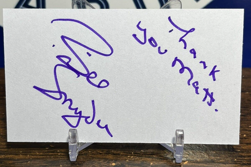 Bill Snyder Auto Signed Business Card Kansas State | eBay