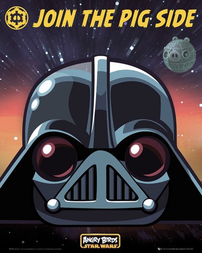 Angry Birds Star Wars Darth Vader Poster Official Evil Pigs 40 x 50cm ...