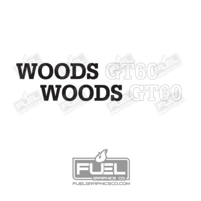 Woods GT60 Rotary Tiller Landscape Equipment Premium Vinyl Decal 2-Pack ...