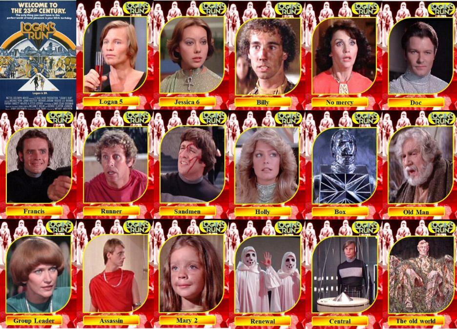 Logan's Run (1976) movie trading cards. Michael York Jenny Agutter ...