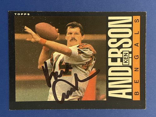 KEN ANDERSON Signed 1985 Topps #210 Cincinnati Bengals Augustana Autograph Auto | eBay