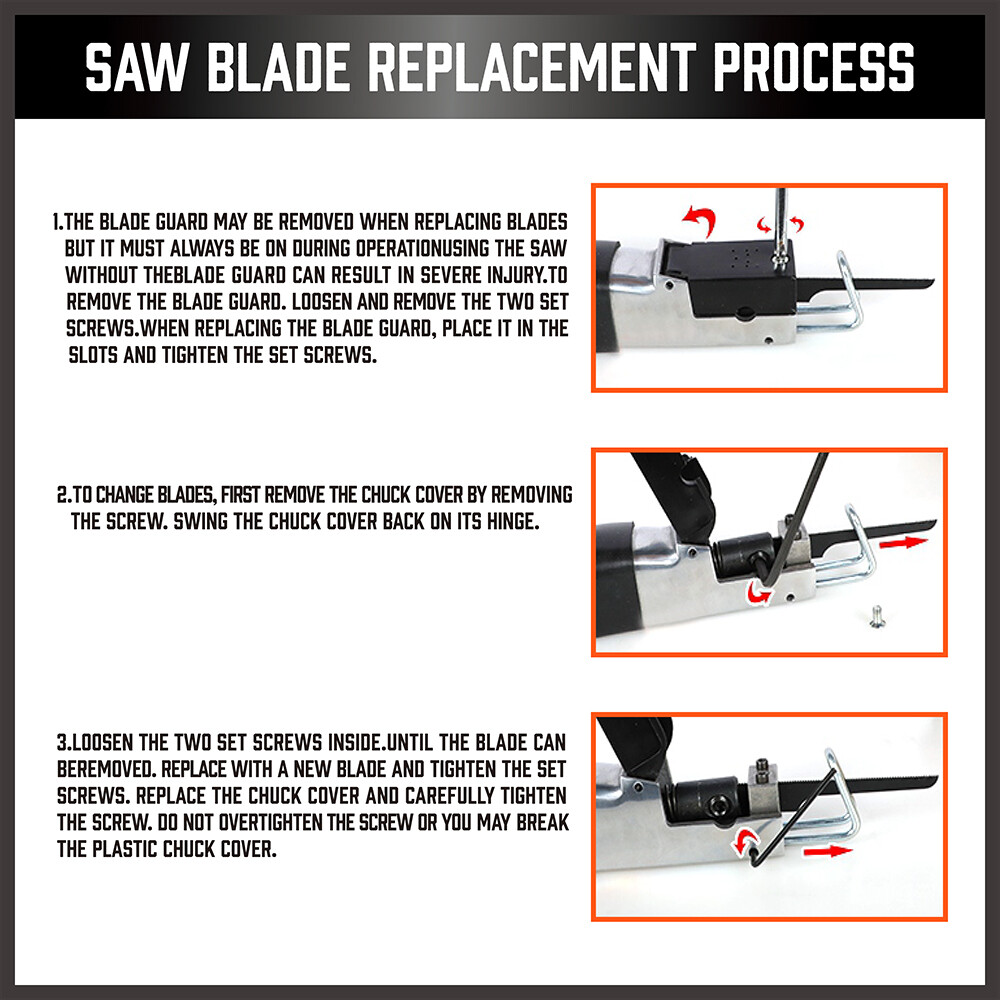 Air Reciprocating Saw Pneumatic Body Saw Tool Blades Heavy Duty Hacksaw ...