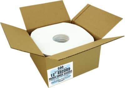 (500) 12” LP Vinyl Record Inner Sleeves - ARCHIVAL White Heavyweight ...