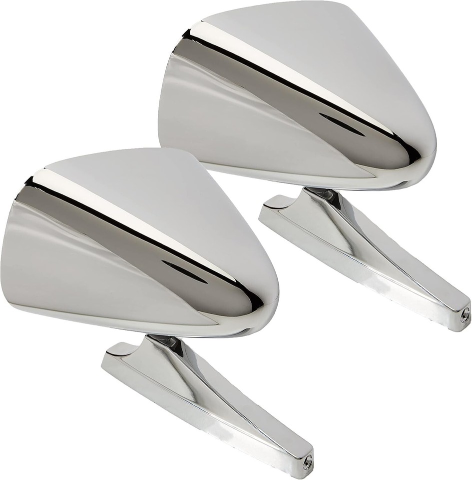 Dual Vintage Style Chrome Sport Bullet Mirrors for Hot Rods Classic ...