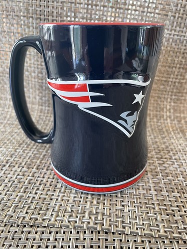 New England Patriots Coffee Mug Cup Embossed Logo Officially NFL ...