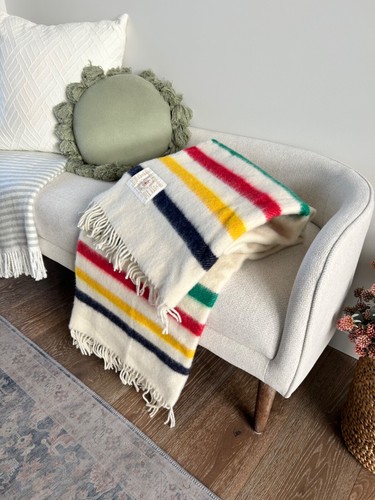 Hudson’s Bay Company - HBC Stripes - Multistripe Wool Caribou Throw | eBay