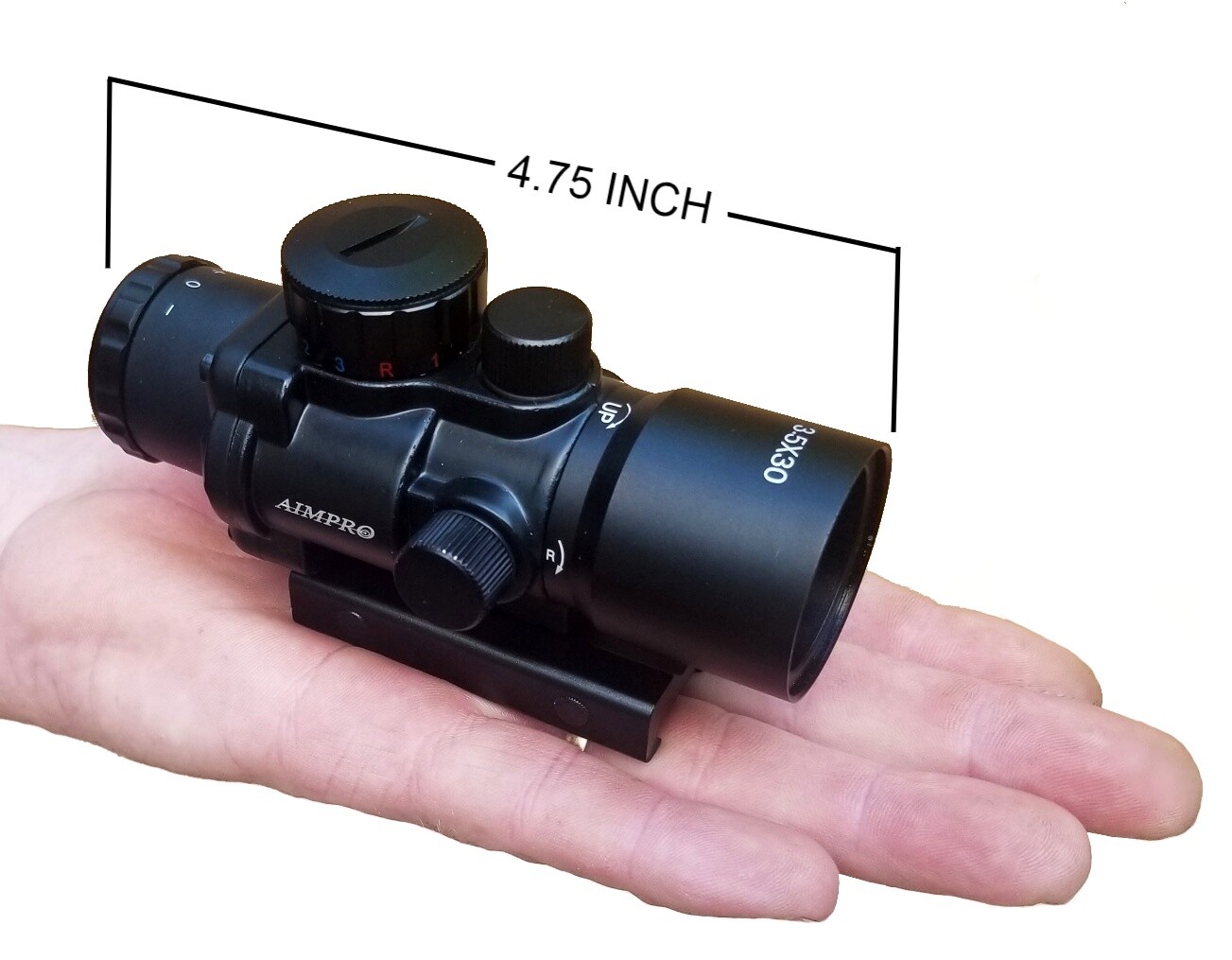 3.5X30 Prism Scope Aimpro Compact Prismatic Rifle Scope Etched Glass ...