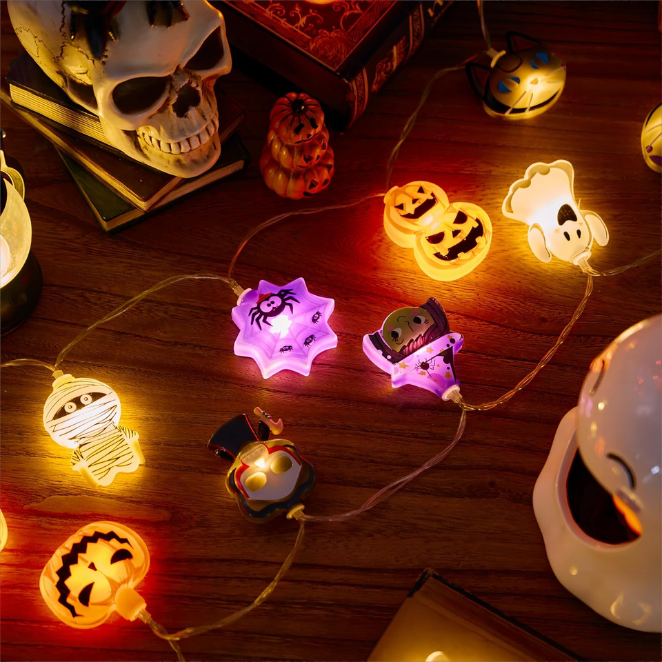 Halloween String Lights Decorations, 9.8FT 20 LED Halloween Fairy ...